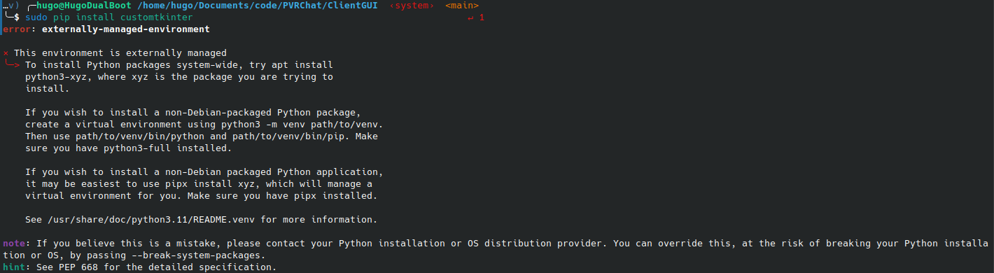 I have some problem with the install · Issue #1958 · TomSchimansky/CustomTkinter · GitHub