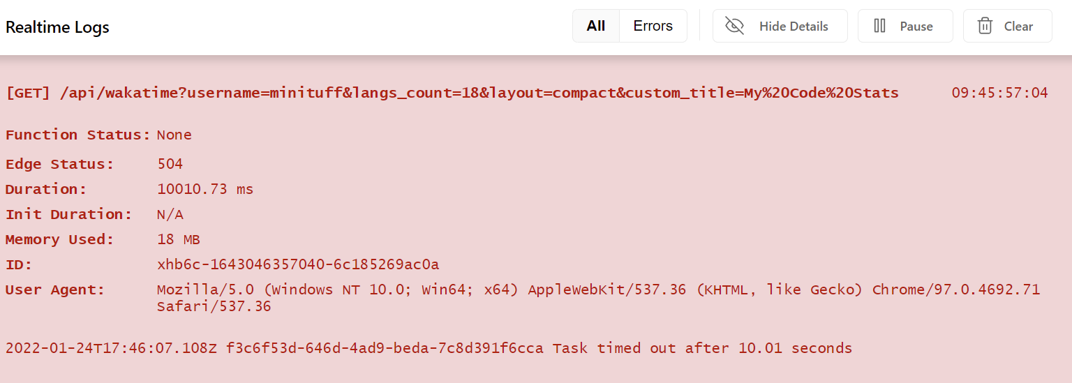 504: GATEWAY_TIMEOUT (sometimes) · Issue #1550 · anuraghazra/github-readme-stats · GitHub