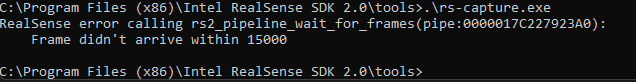 No Frames Detected Issue D435I · Issue #11641 · IntelRealSense/librealsense · GitHub
