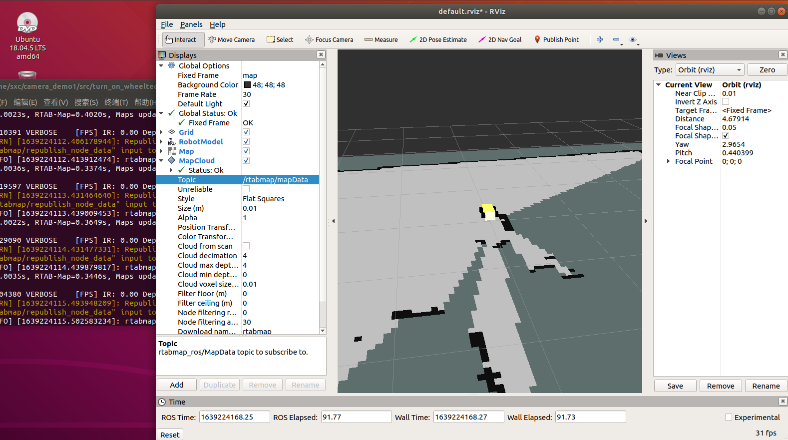 The Map Cloud is not displayed in the rviz · Issue #692 · introlab/rtabmap_ros · GitHub