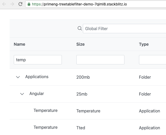 Global filter not fetching matching data · Issue #10066 · primefaces/primeng · GitHub