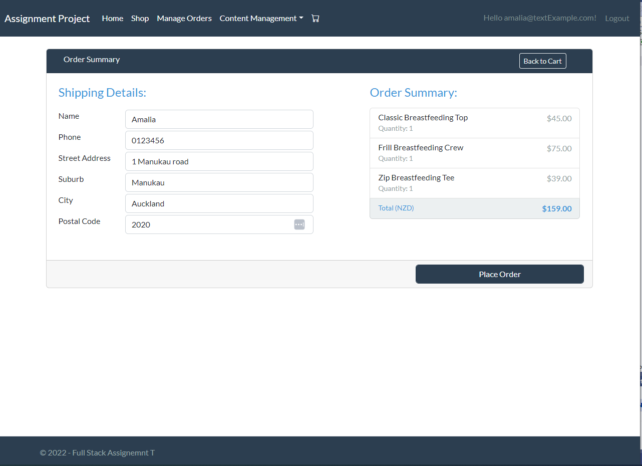 GitHub - TatianaPas/Assignment-Shopping-Part: This is Full Stack assignment Cart and Order ...