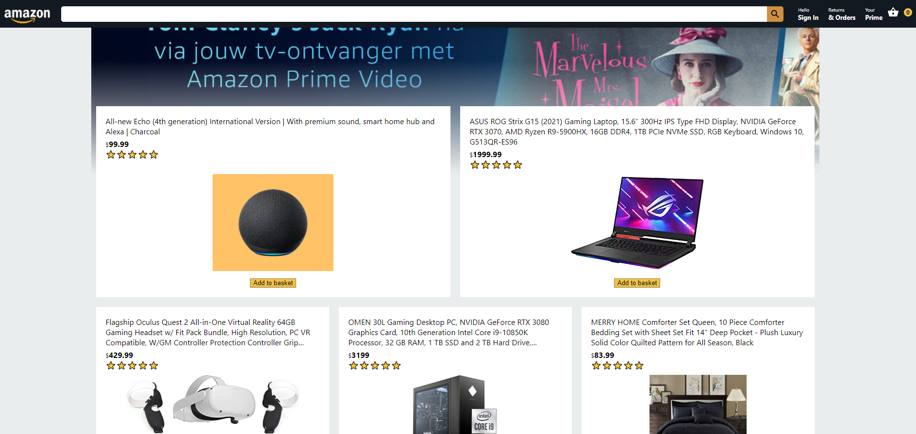 GitHub - brandomoreno06/amazon-clone: Amazon clone app inspired by Clever programmer. Built with ...