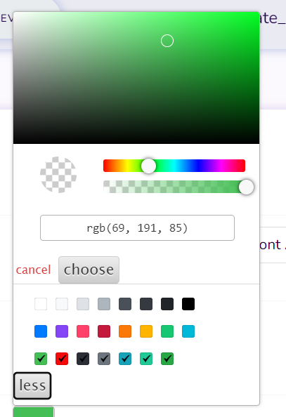 Unable to select colours from the theming section · Issue #165 ...