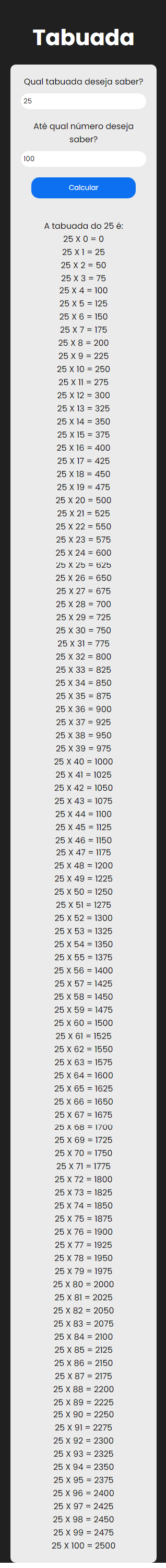 GitHub - laurentino01/dsafio-tabuada