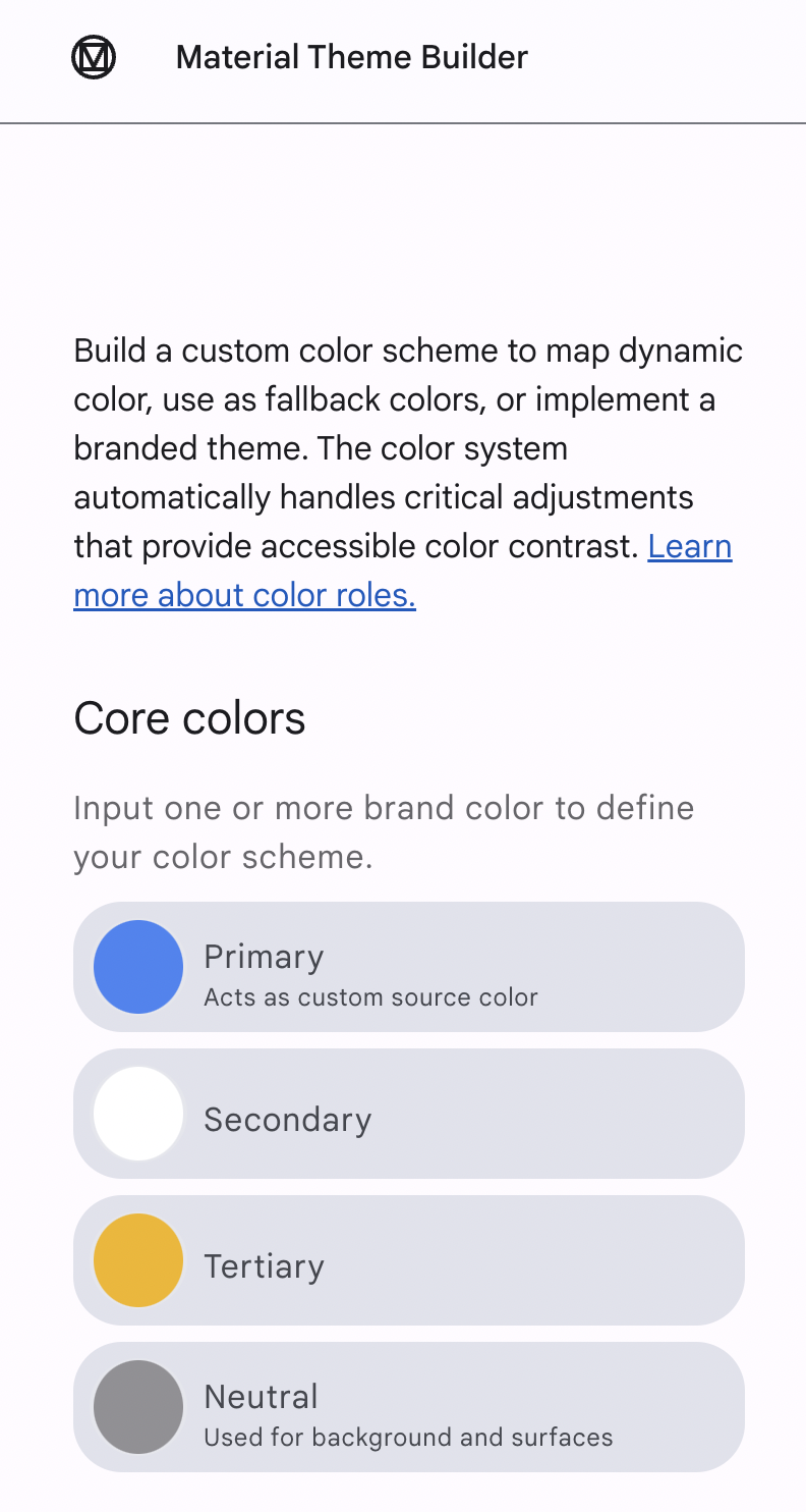 Extend tool for MD3 color scheme generation to support secondary, tertiary and neutral · Issue ...
