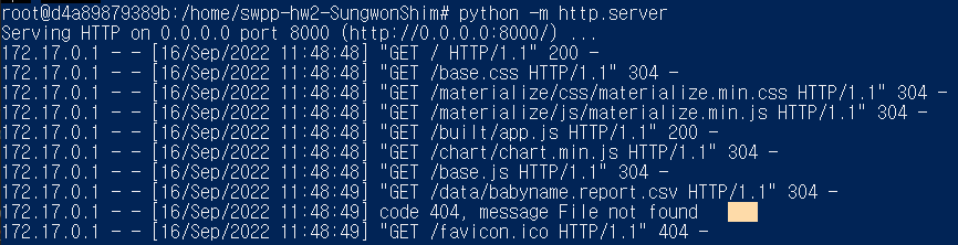 [HW2] code 404, message File not found (.csv file) · Issue #49 · swsnu/swppfall2022 · GitHub