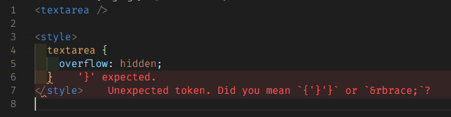 Self closing textarea throws unexpected token · Issue #425 · sveltejs/language-tools · GitHub