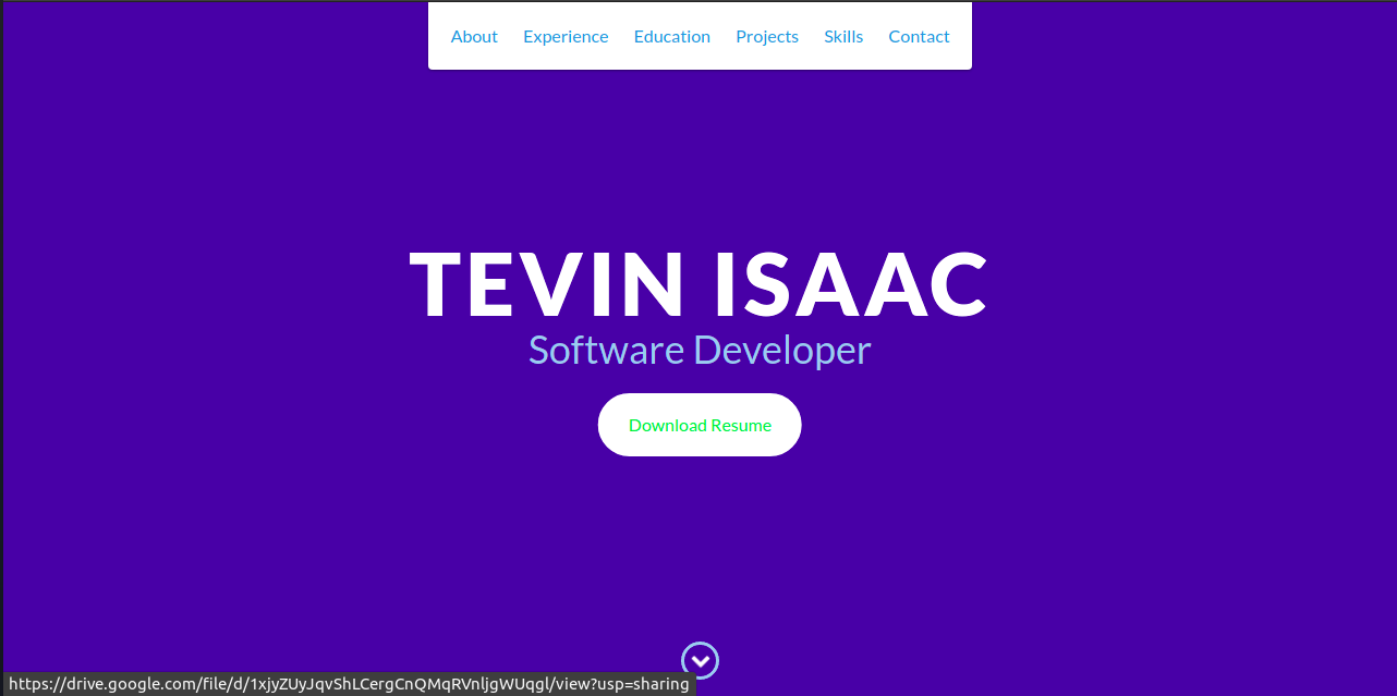 GitHub - Tevin-Isaac/Portfolio-Landing-Page: This is a personal profile portfolio that can be a ...