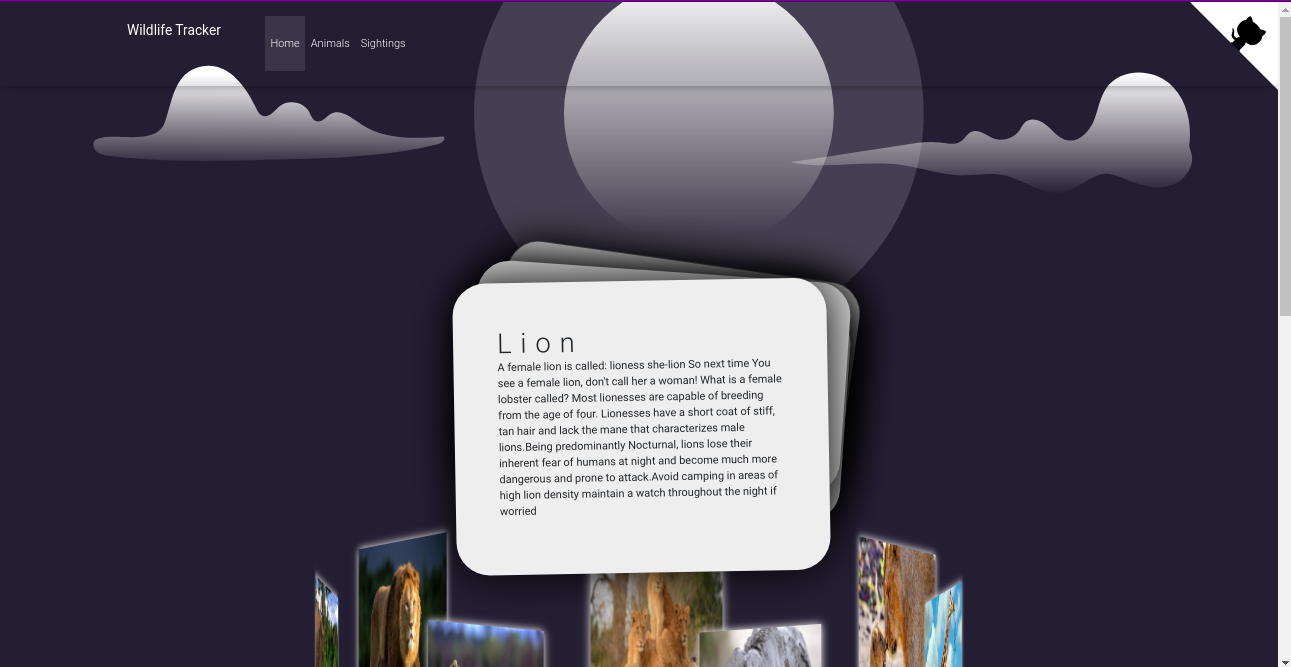 GitHub - Tevin-Isaac/Wildlife-Tracker: This application allows Rangers to track wildlife ...