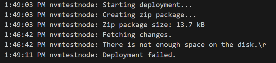 Deployment fails because not enough disk space · Issue #164 · Azure/functions-action · GitHub