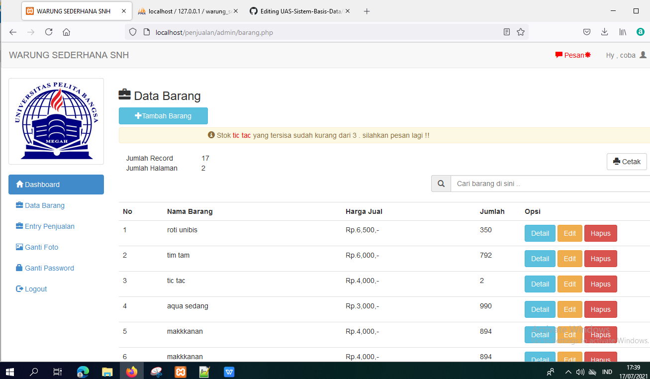 GitHub - SitiNurHazizah/UAS-Sistem-Basis-Data