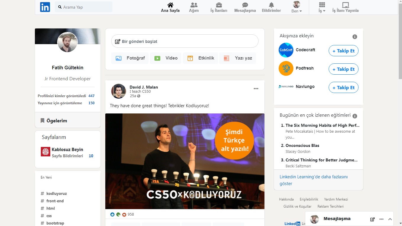 GitHub - gultekinfatih/Bootstrap-Linkedin-Clone