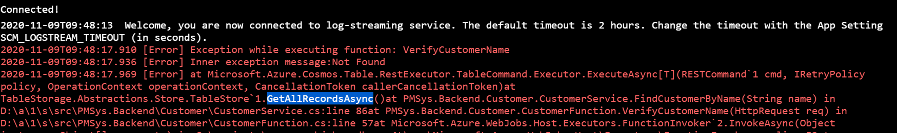 Issue While Running In Azure Function · Issue 13 · Tazmainiandeviltablestorageabstractions