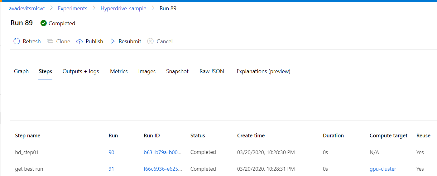 BUG: HyperDriveStep's allow_reuse param does not work. · Issue #740 · Azure ...