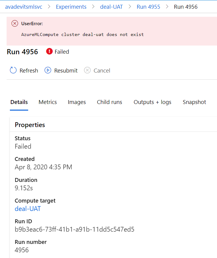 AzureMLCompute cluster {NAME} does not exist · Issue #906 · Azure/MachineLearningNotebooks · GitHub