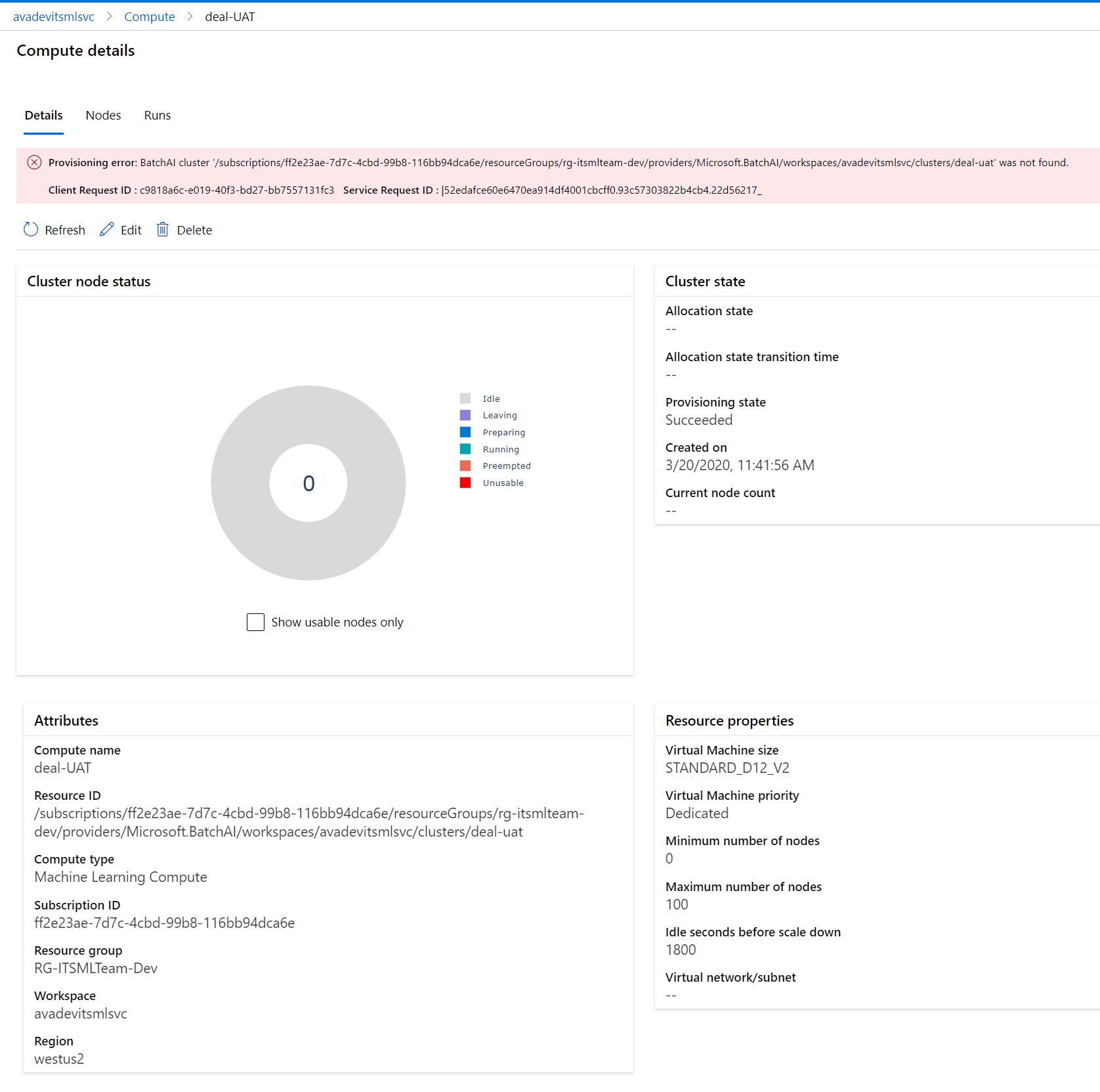 AzureMLCompute cluster {NAME} does not exist · Issue #906 · Azure/MachineLearningNotebooks · GitHub