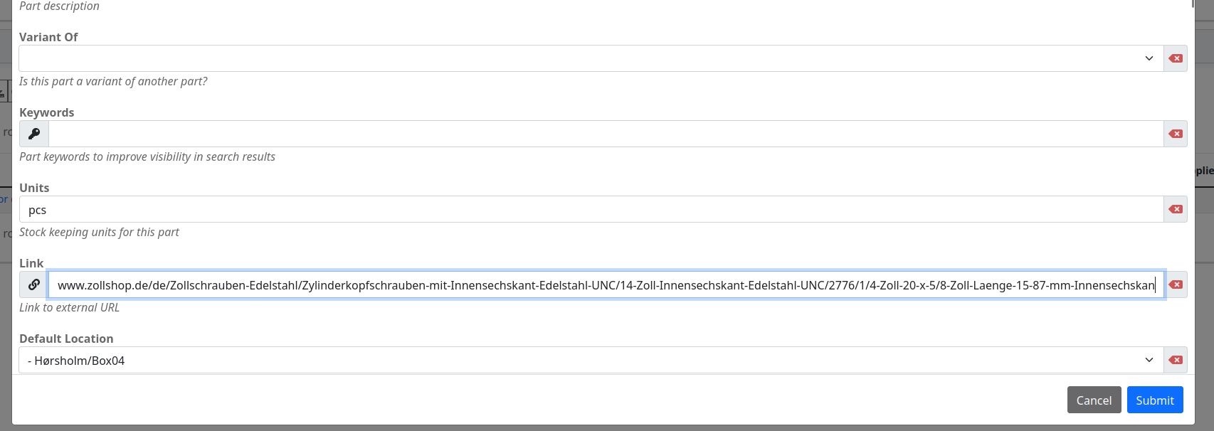 [FR] Increase max length of External Link field and/or warn user if link string is cut. · Issue ...