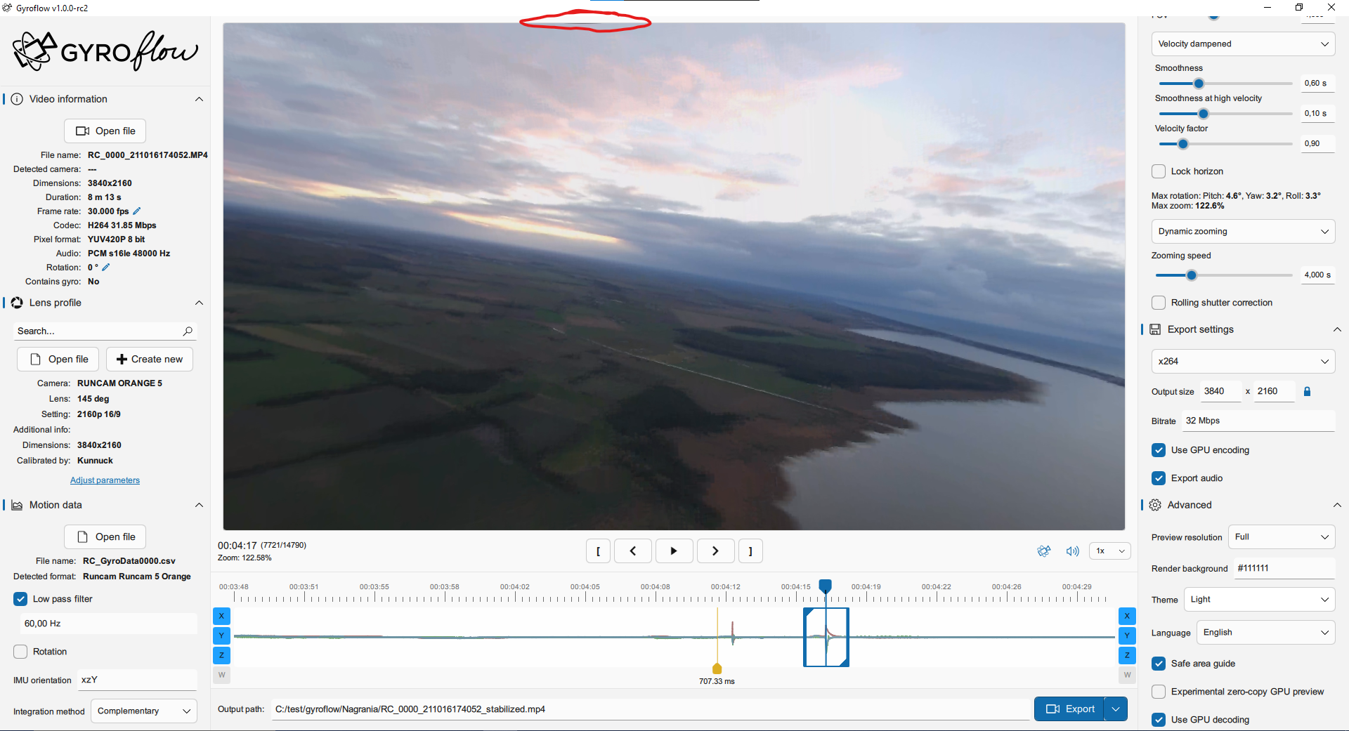 Adaptive zoom doesn't work properly with some lens profiles · Issue #103 · gyroflow/gyroflow ...