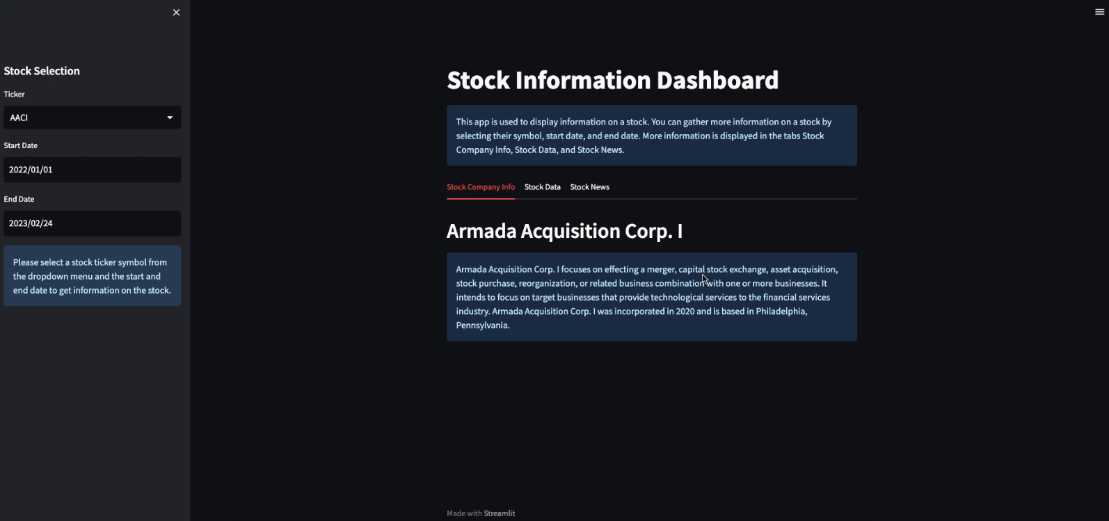 GitHub - andychen3/Stock_Dashboard