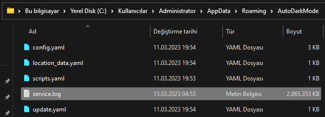 Big Log Output · Issue 695 · Autodarkmodewindows Auto Night Mode · Github