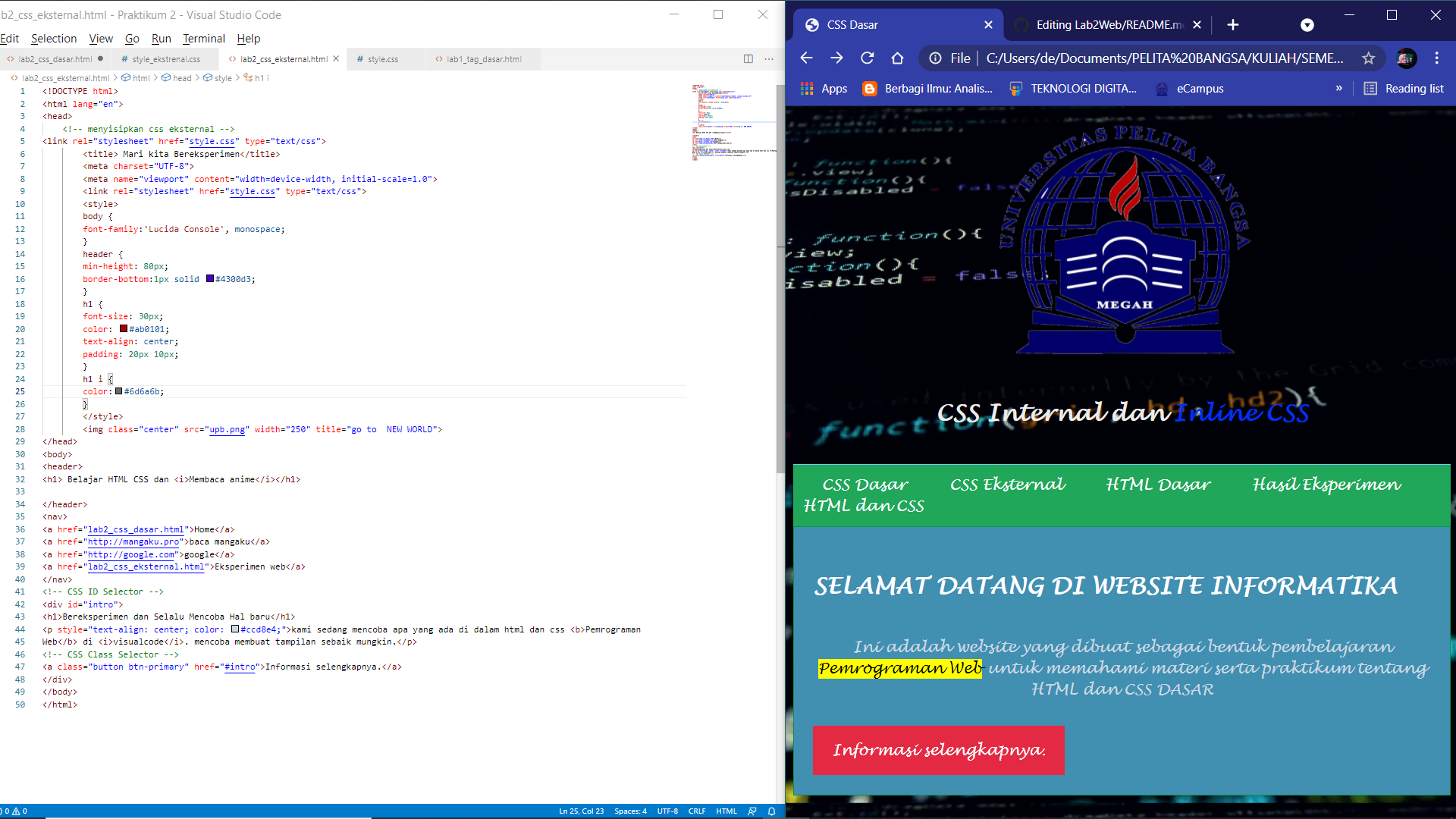 GitHub - safitridesiana/Lab2Web: Belajar CSS