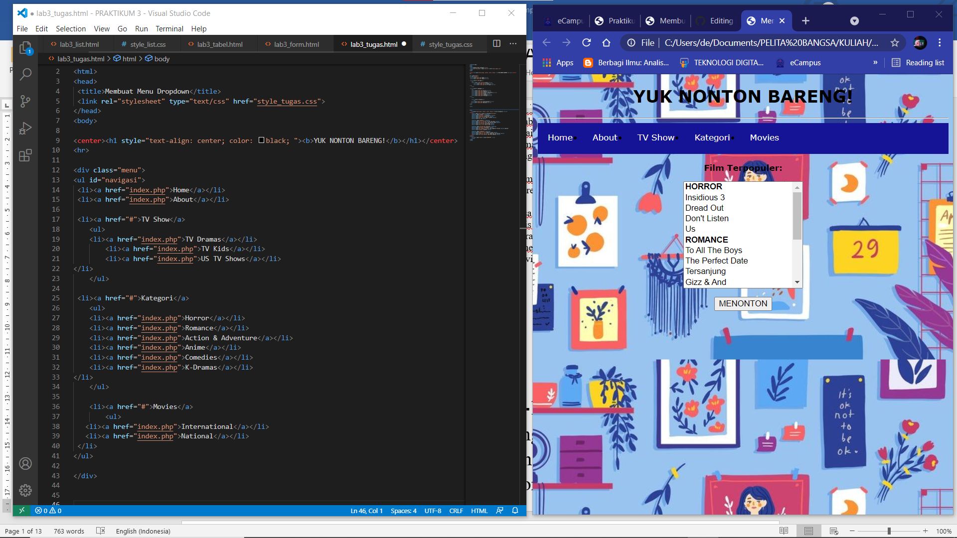 GitHub - safitridesiana/Lab3Web: Belajar Dropdown Menu dan Listbox