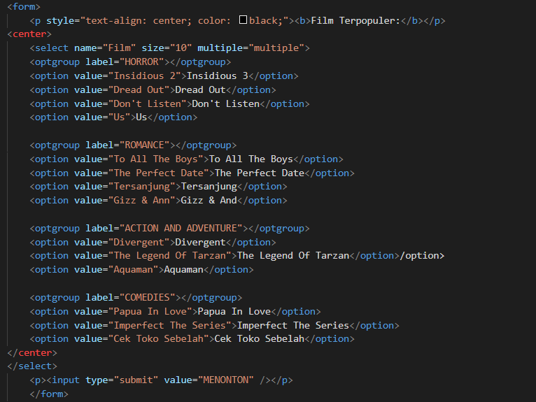 GitHub - safitridesiana/Lab3Web: Belajar Dropdown Menu dan Listbox