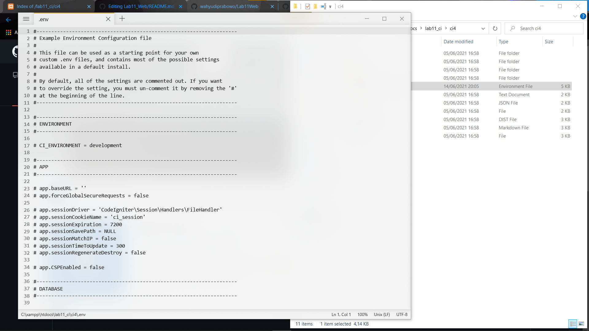 GitHub - safitridesiana/Lab11Web: PHP Framework (codeigner)