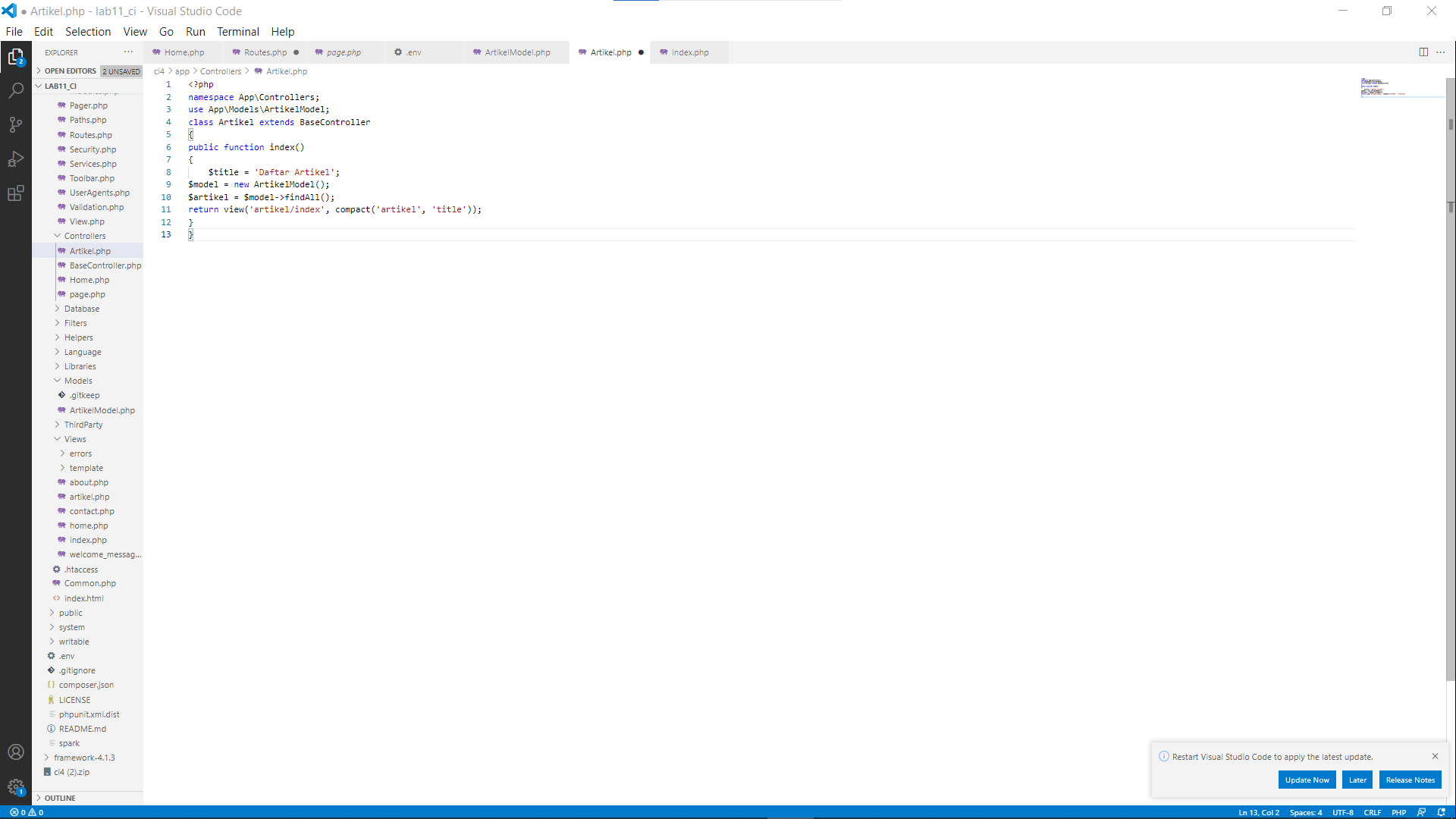 GitHub - safitridesiana/Lab11Web: PHP Framework (codeigner)