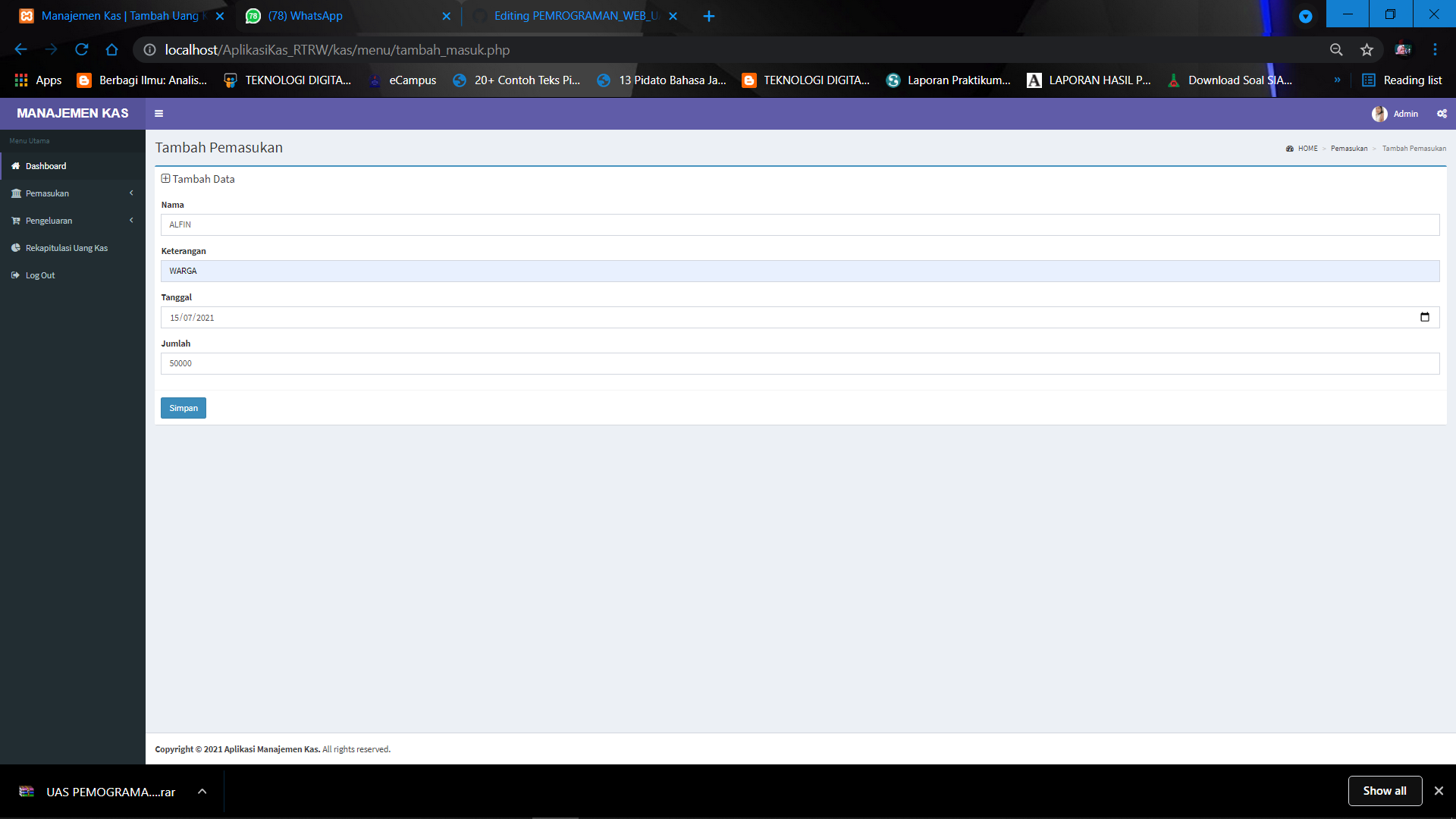GitHub - safitridesiana/PEMROGRAMAN_WEB_UAS: PROJEK UAS - PEMROGRAMAN WEB