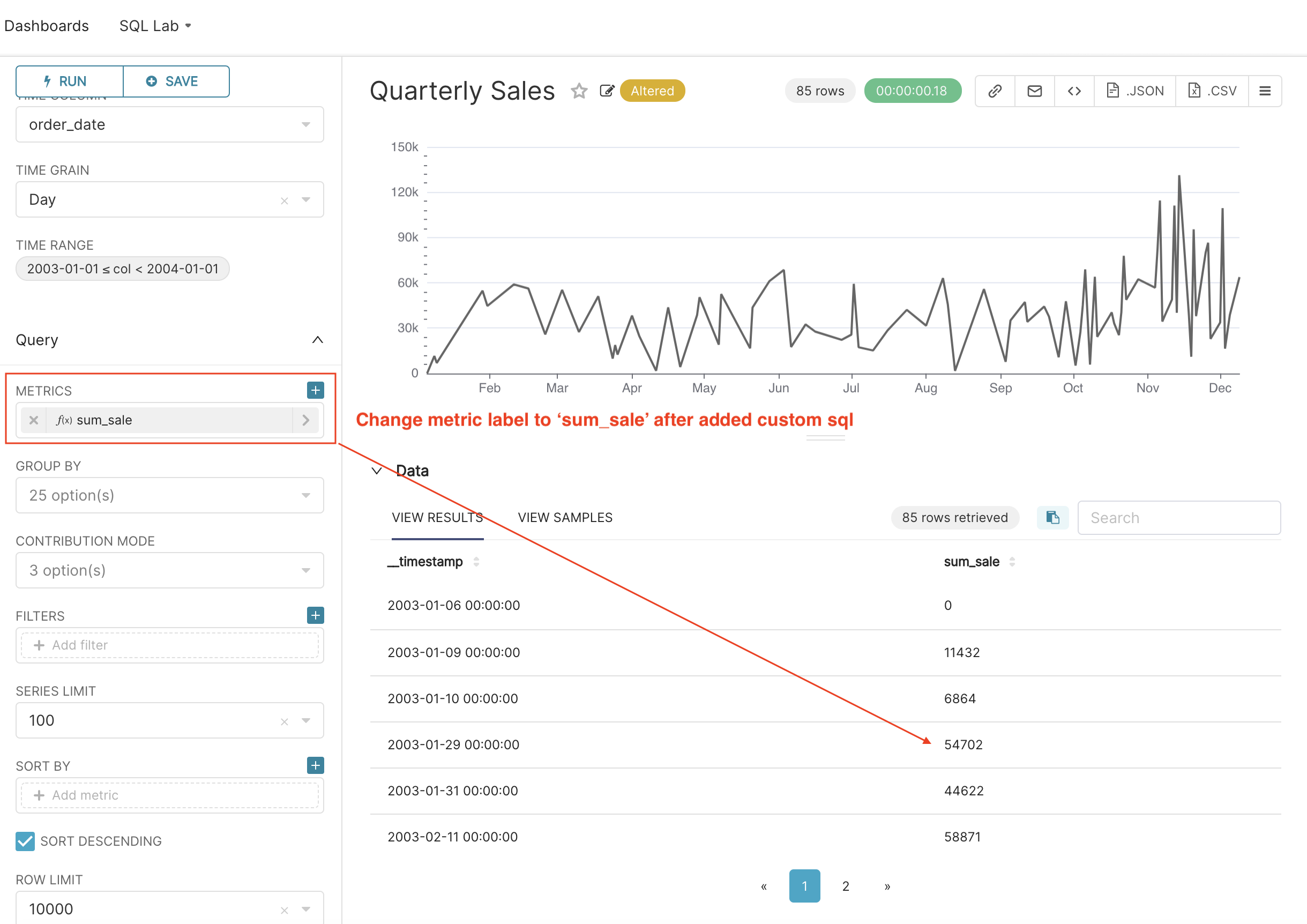 [explore] data will be 'undefined' if edit custom sql and do not change ...