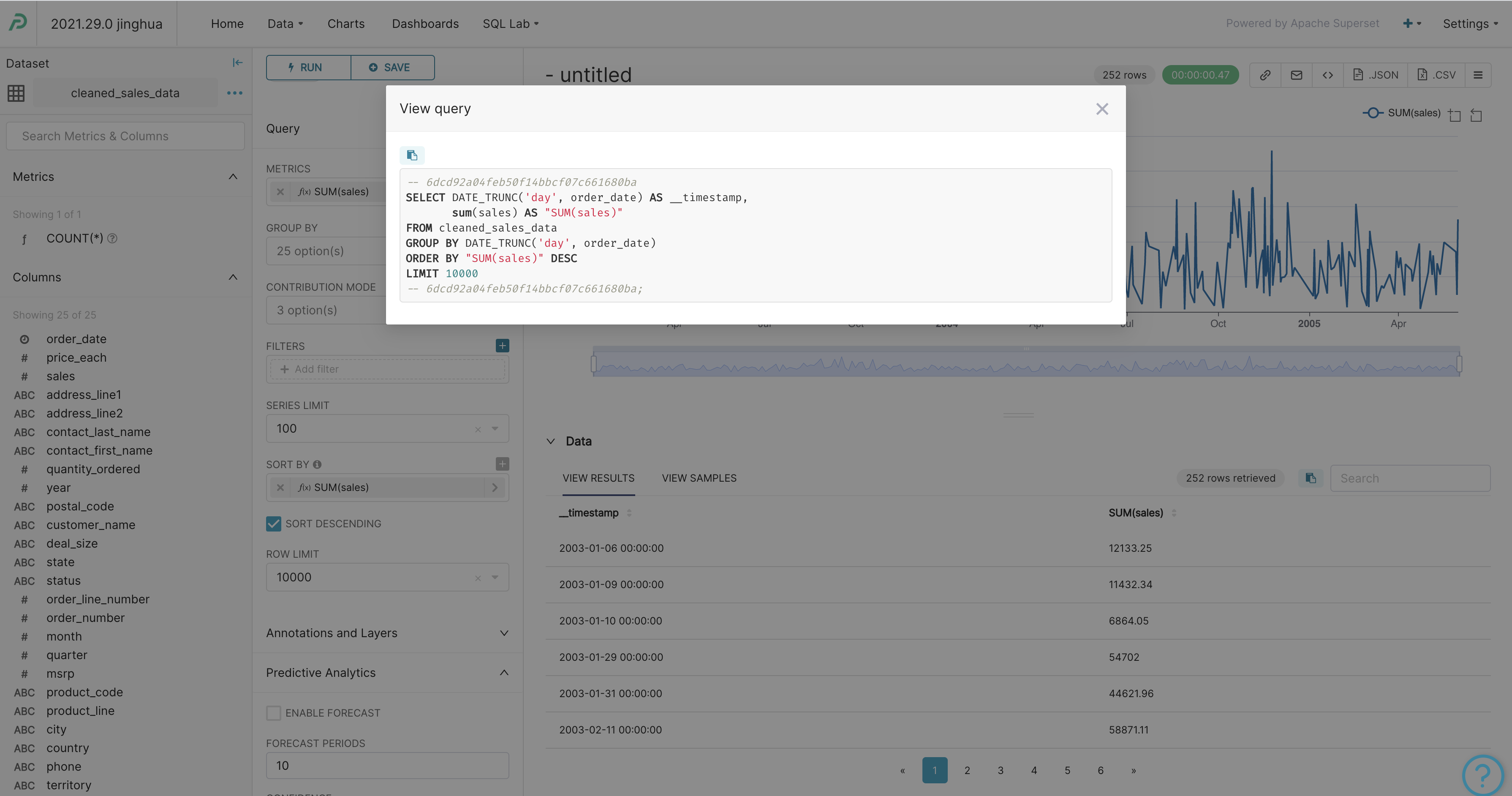 [explore][time series chart] SORT DESCENDING is not taking effect in ...
