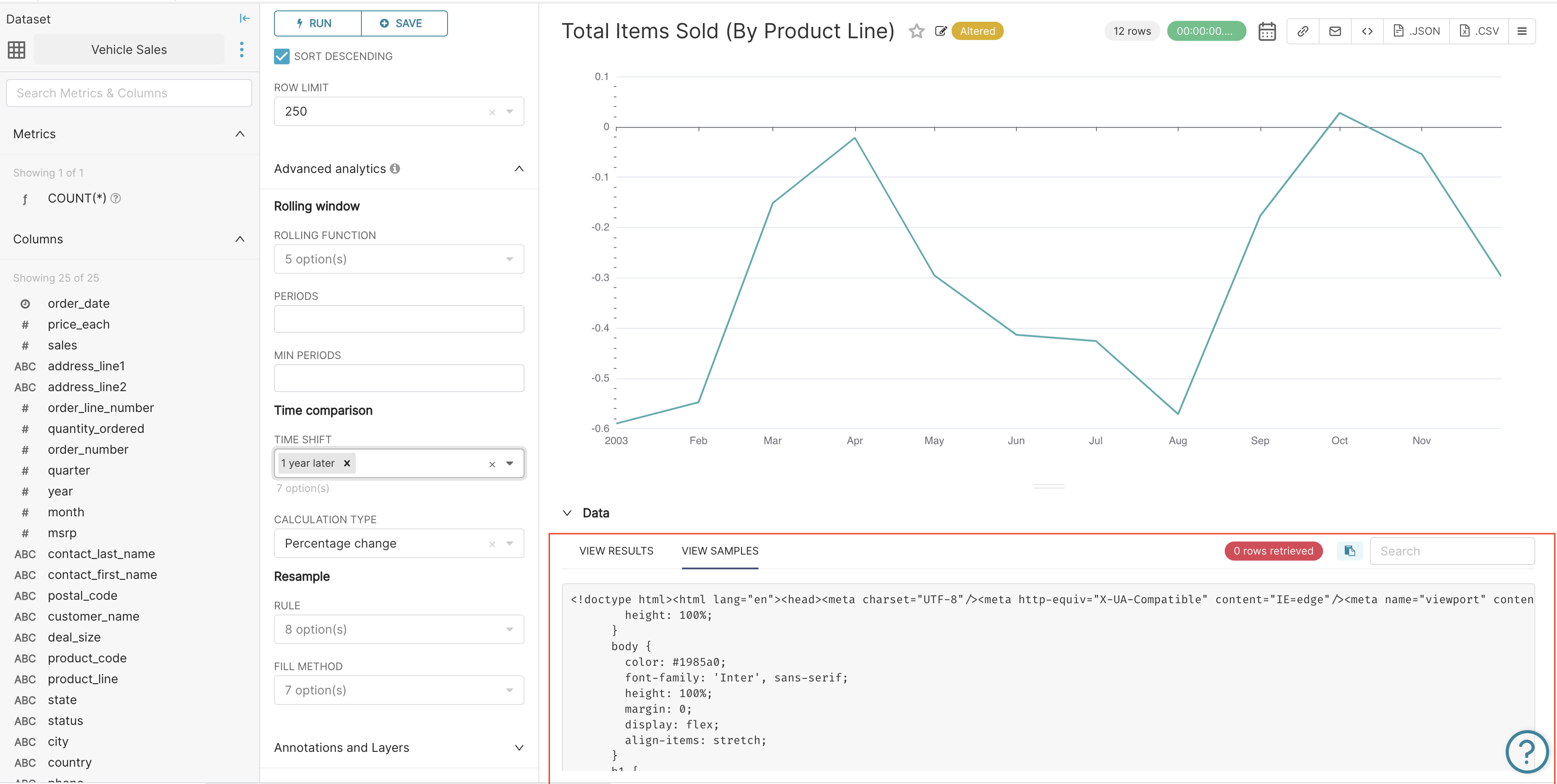 [explore][Advanced Analytics] View sample show html when query ...