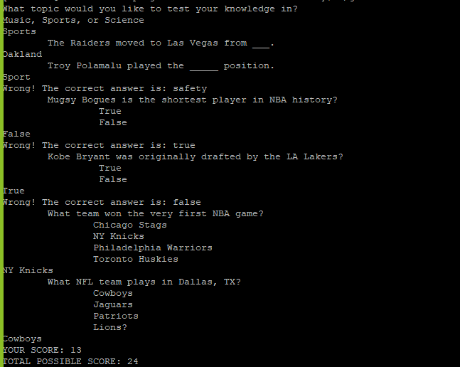 GitHub - shwenakak/Trivia-Quiz-Maker: CS100 Final team project
