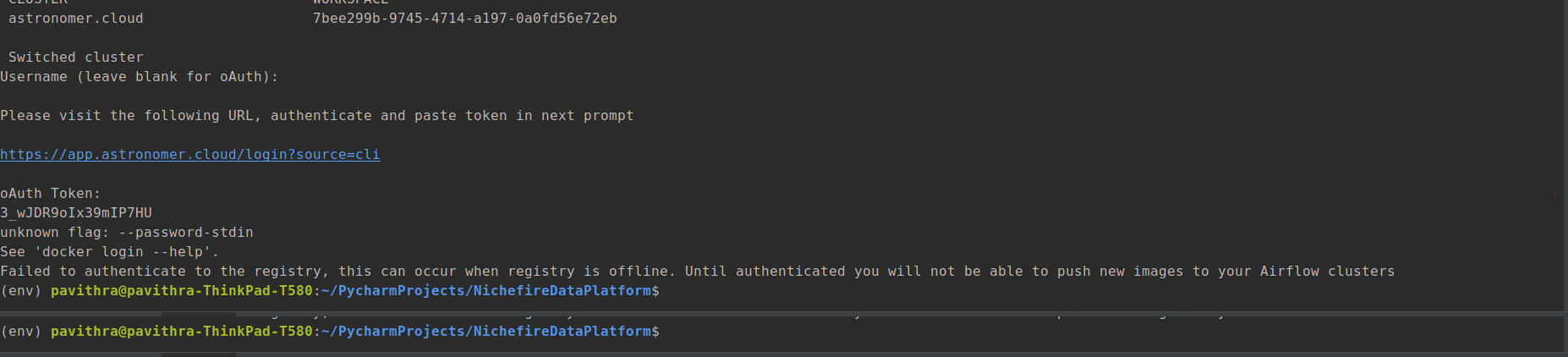 Failed To Authenticate To The Registry · Issue 156 · Astronomer Astro Cli · Github