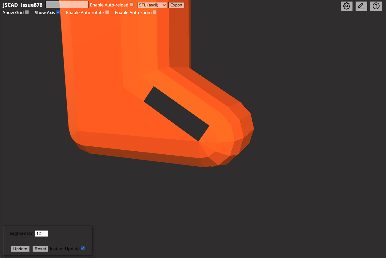 Issues with expand on 3D geometries · Issue #903 · jscad/OpenJSCAD.org · GitHub