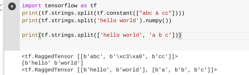 tf.strings.split cannot handle some characters · Issue #47022 · tensorflow/tensorflow · GitHub