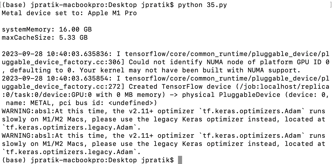 Cannot deserialize Adam optimizer on M1/M2 mac · Issue #35 · keras-team/tf-keras · GitHub