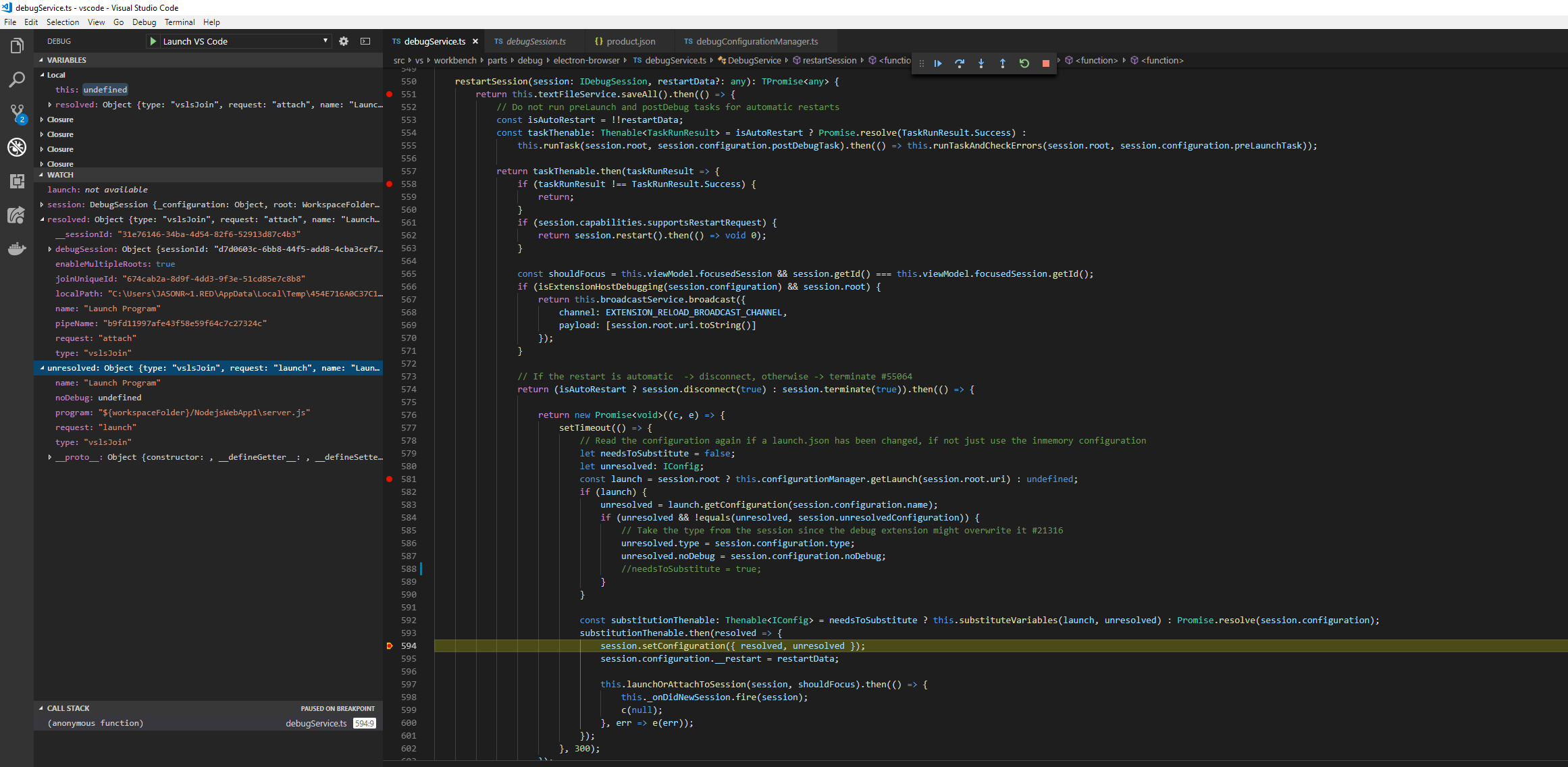Vs Live Share Localpath Not Found On Debug Configuration On Guest Restart · Issue 59795