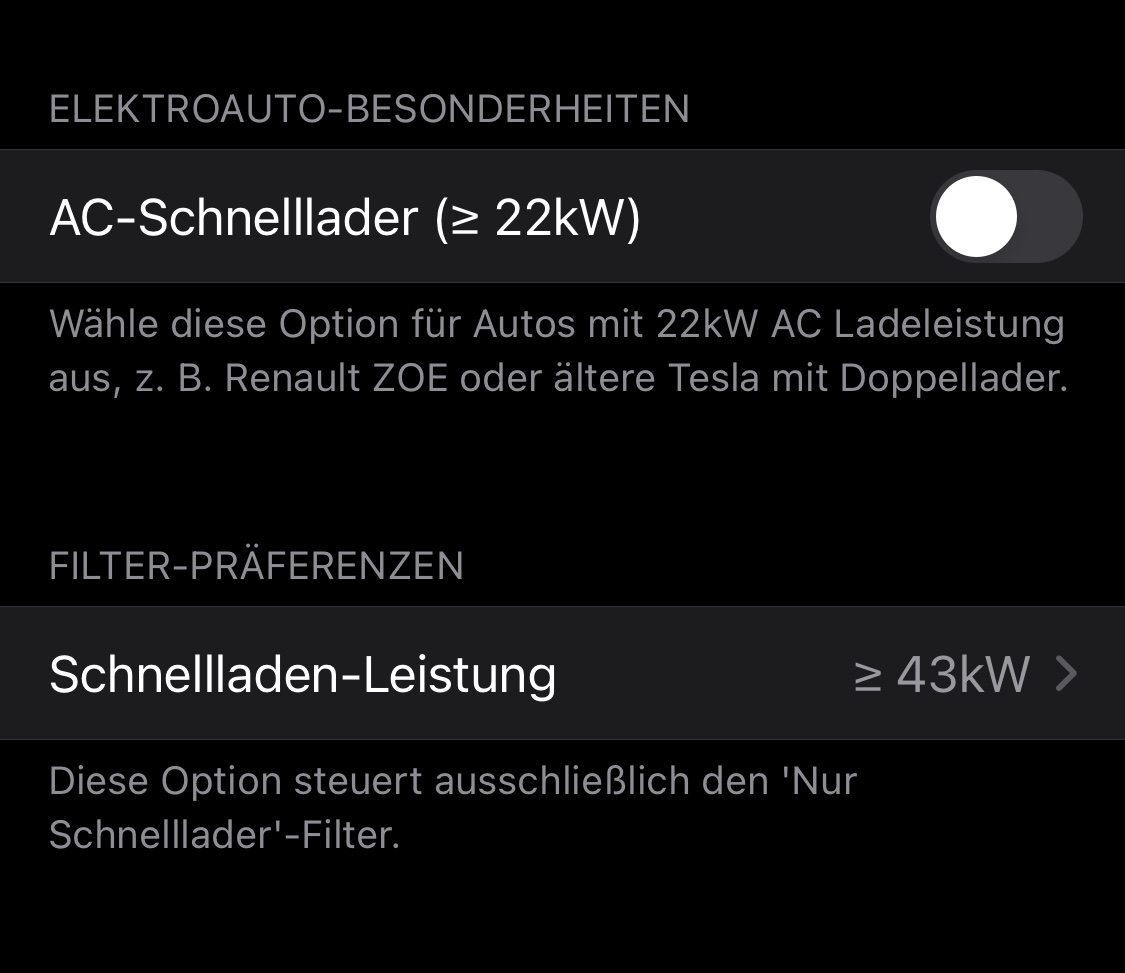 save different sets of filters as profiles · Issue #16 · ev-map/EVMap · GitHub