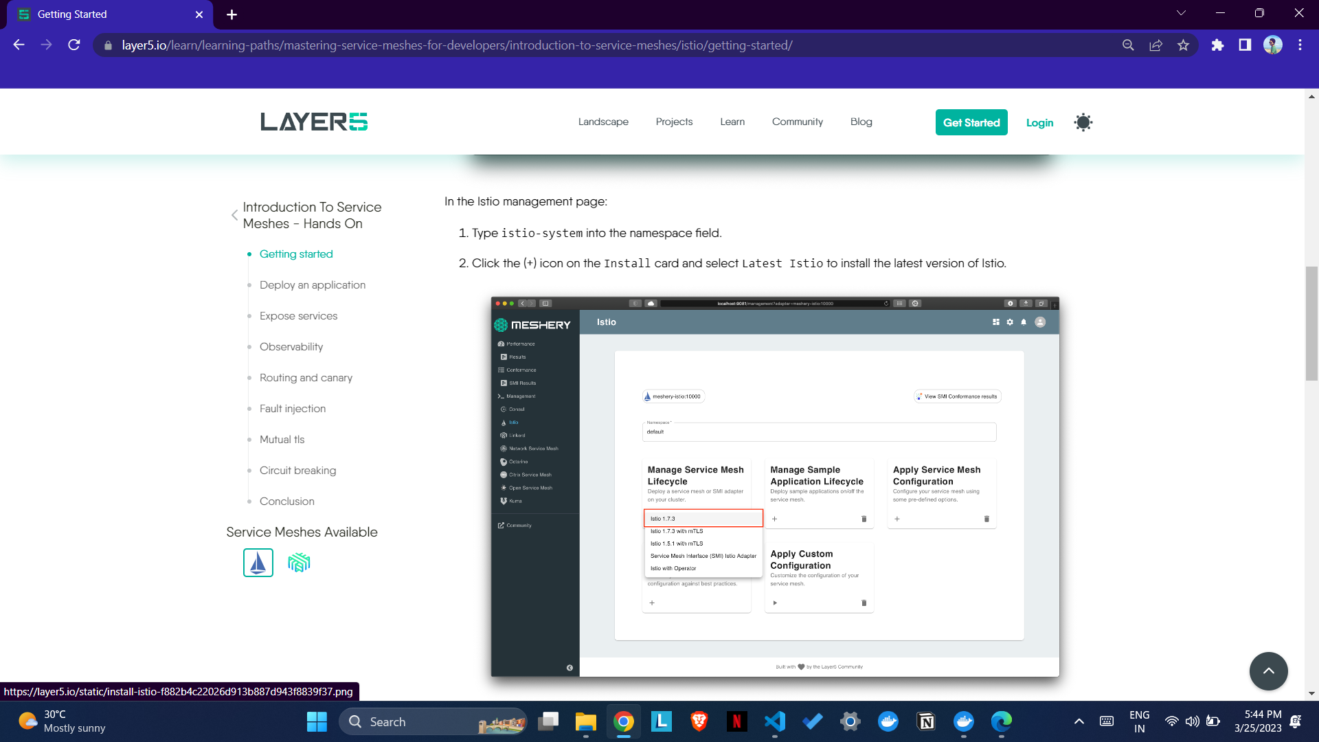 changes required in the course "introduction to service meshes" · Issue #4002 · layer5io/layer5 ...
