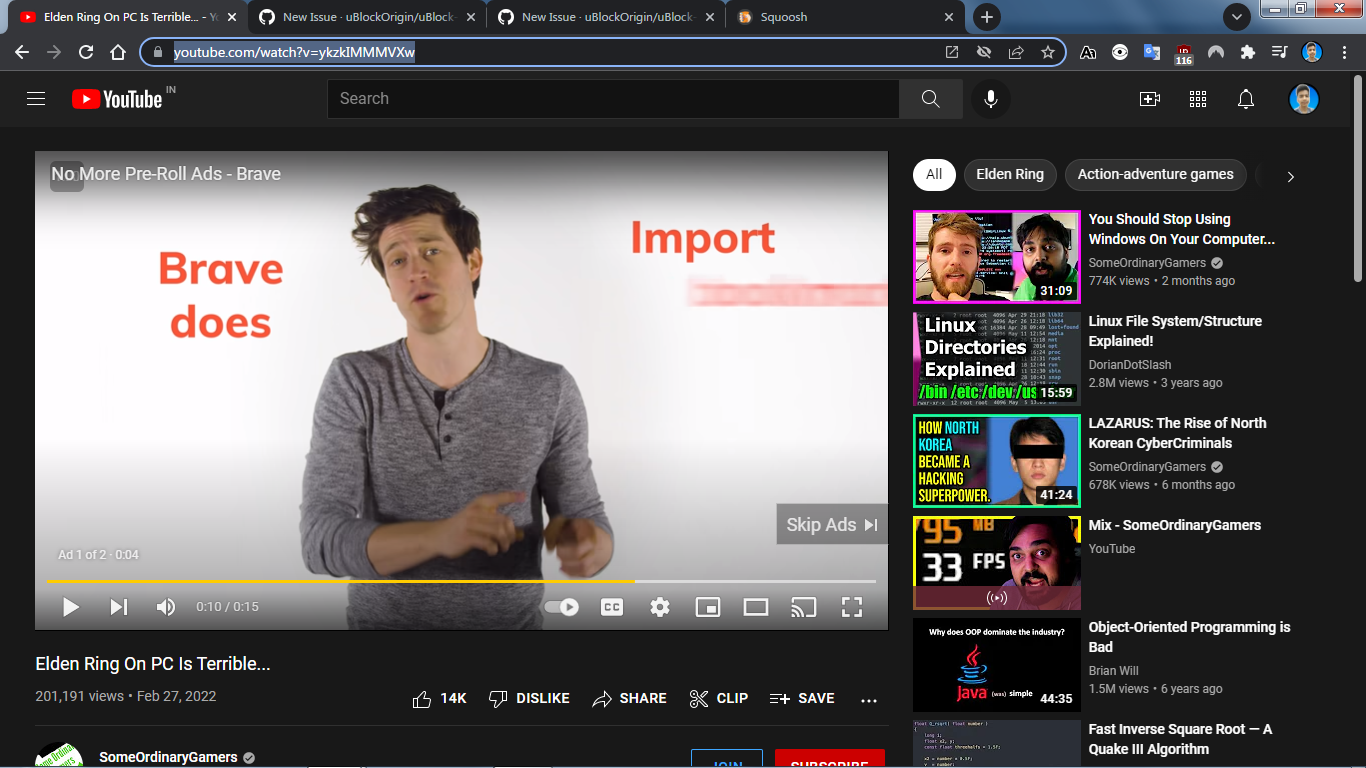 Youtube pre-roll ads · Issue #2016 · uBlockOrigin/uBlock-issues · GitHub