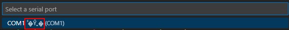 Select serial port name displays an imporper encoding. · Issue #1579 · microsoft/vscode-arduino ...