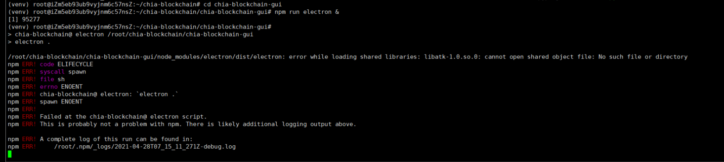 [BUG]An error occurred when I ran 'NPM run electron &' during installation · Issue #326 · Chia ...