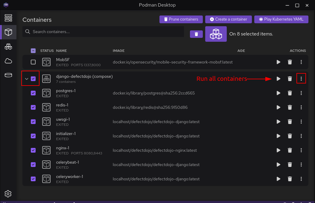 Stop all containers at once and block container or image removal ...