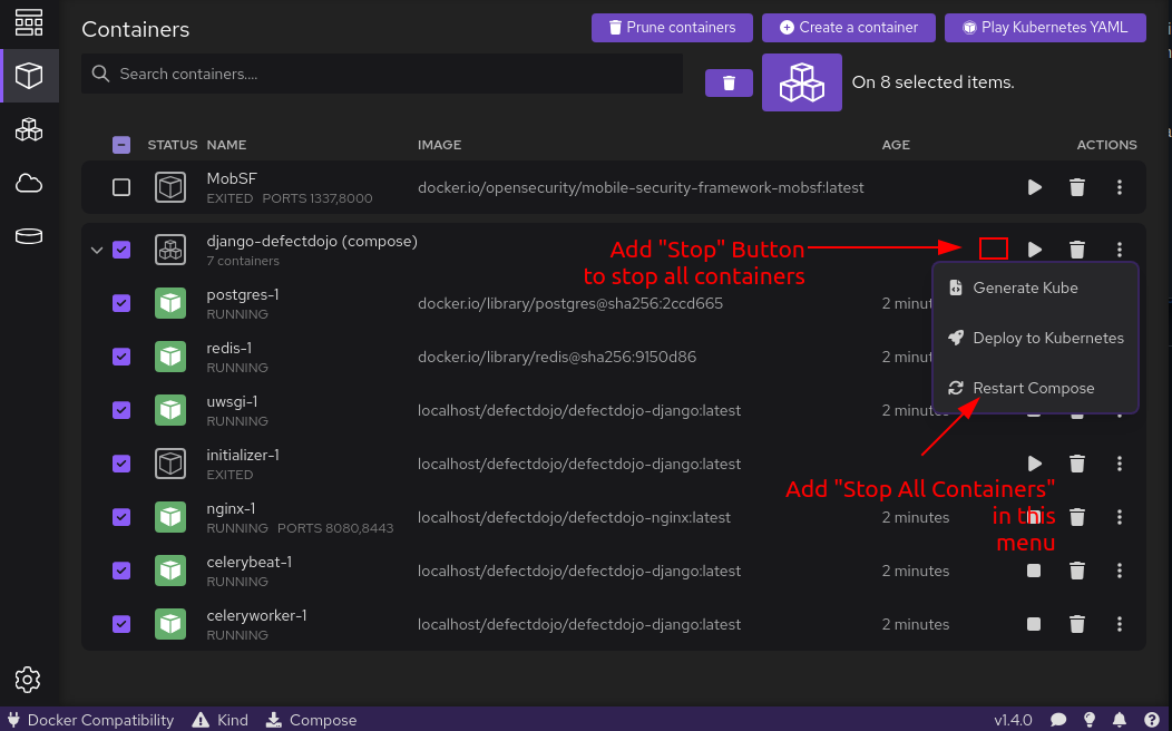 Stop All Containers At Once And Block Container Or Image Removal · Issue 4385 · Containers