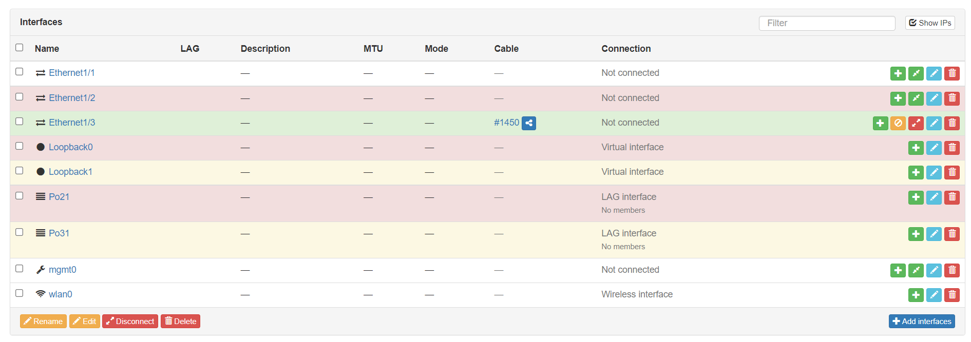 Interfaces Table - bring back the visual aids from v2.9 · Issue #6925 · netbox-community/netbox ...