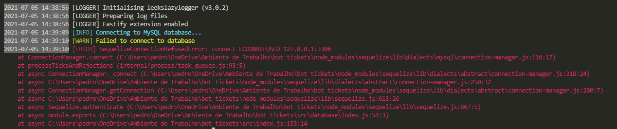 Bug Mysql · Issue 180 · Discord Ticketsbot · Github