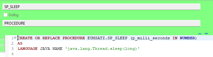 Oracle Procedures And Functions Using Language Java Are Saved Without Semicolon Which Results In